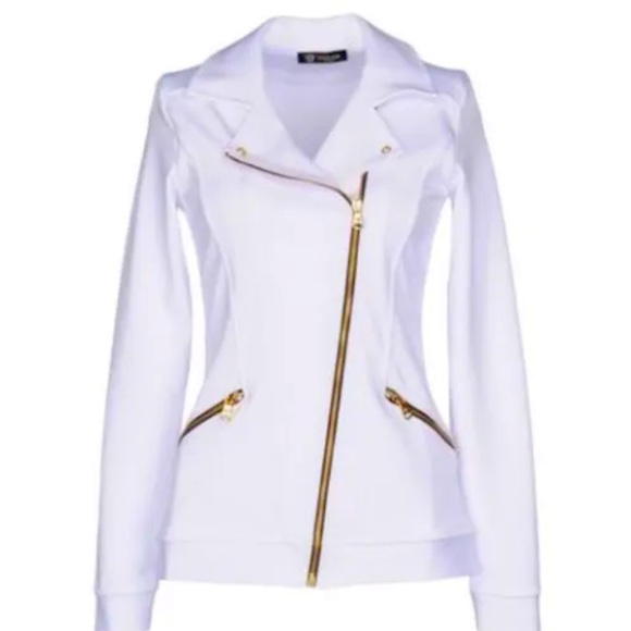 Versace | Jackets & Coats | Nwt Versace Embellished Jacket With Gold ...